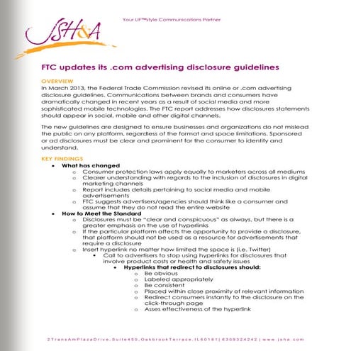 New FTC .com advertising disclosure guidelines | PDF