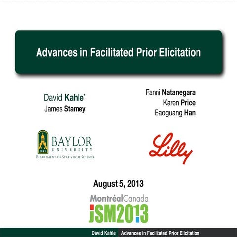 Advances in Facilitated Prior Elicitation (JSM 2013) | PDF