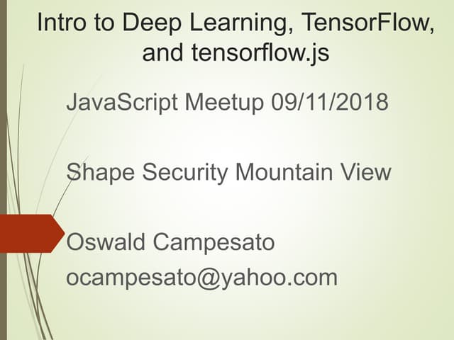 Intro To Deep Learning Tensorflow And Tensorflowjs 6660