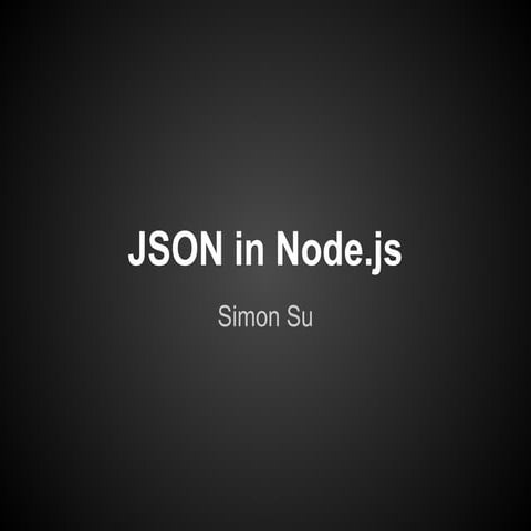 Json in node.js