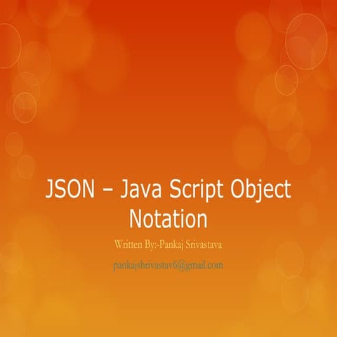 Json Java Script Object Notation Ppt 