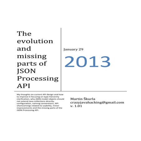 Json Processing API (JSR 353) review | PDF