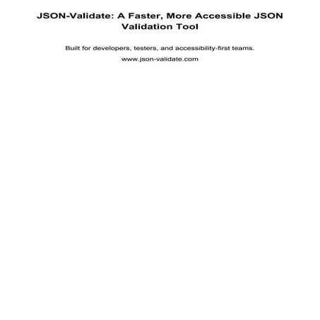 JSON-Validate vs Other Tools: Why Developers Are Making the Switch in ...
