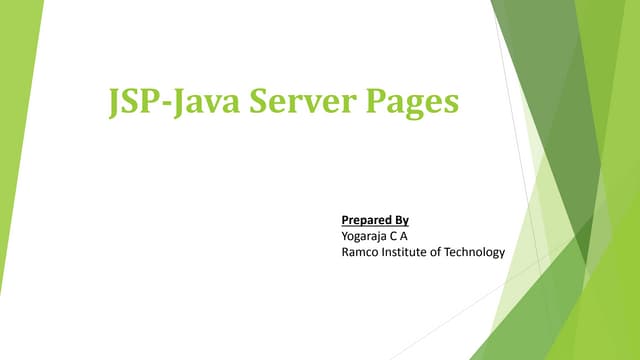 Jsp Java Server Pages Pptx Web Design And Html Internet