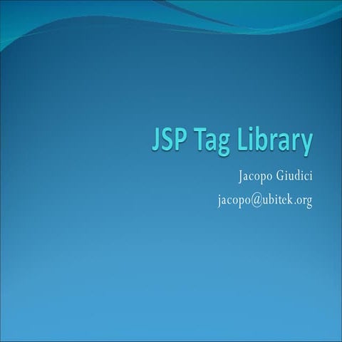 JSP Tag Library | PPT