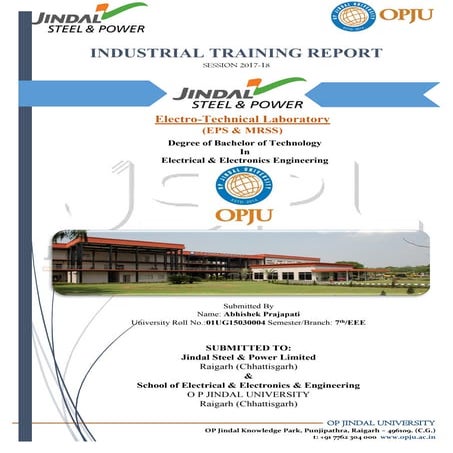 JSPL-ETL training report 2018 | PDF