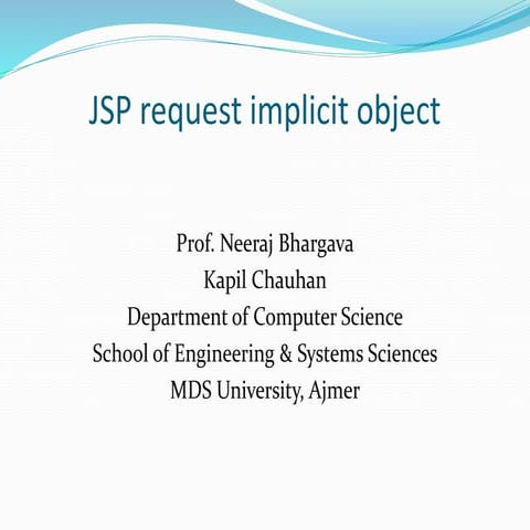 Jsp Request Implicit Object Ppt