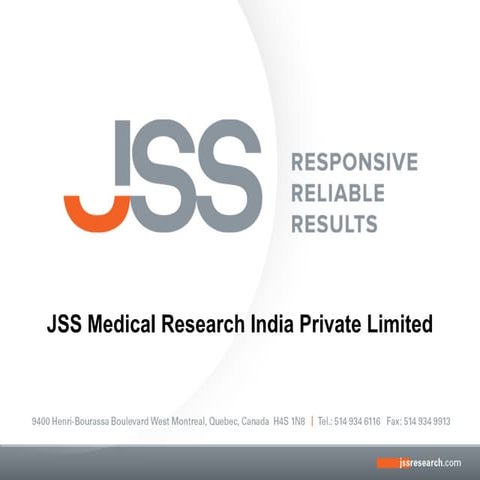 JSS Medical Research Corporate Overview | PDF