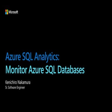 JSSUG Azure SQL Analytics | PPTX
