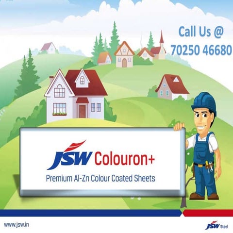 JSW Colouron Premium Al-Zn Roofing Sheets | PPTX