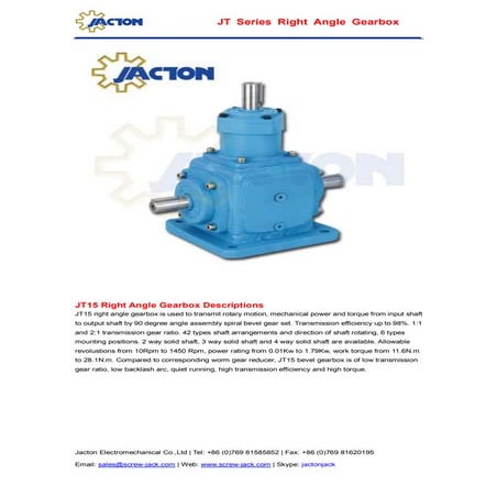 Jt15 1 to 1 ratio right angle gearbox,1 1 90 deg gear box,90 degree ...