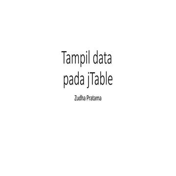menampilkan data dari mysql menggunakan jtable | PPTX