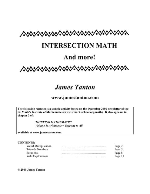 Intersection Math | Pdf