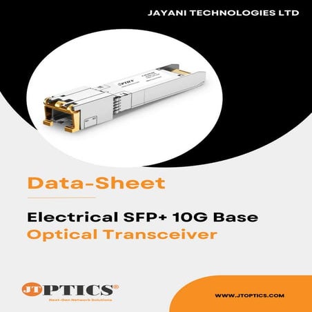 10G Electrical Optical transceiver Data Sheet By JTOPTICS | PDF