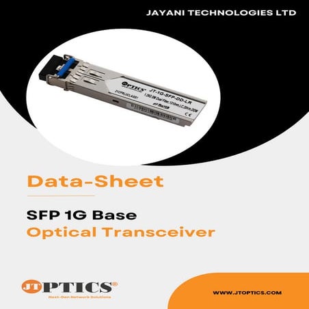 1G SFP Optical Transceivers Data Sheet By JTOPTICS | PDF