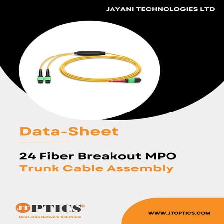 12 Fiber MPO Trunk Cable Data Sheet By JTOPTICS | PDF