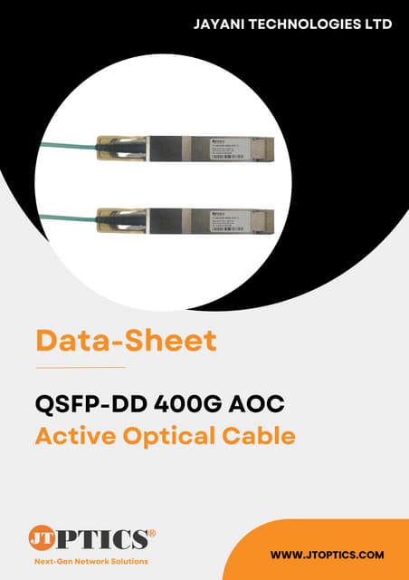 24 Fiber MPO Trunk Cable Data Sheet By JTOPTICS | PDF