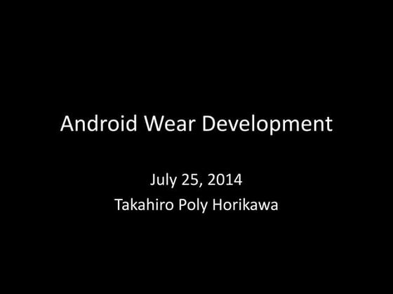Developing for android wear | PDF | Operating Systems | Computer Software and Applications