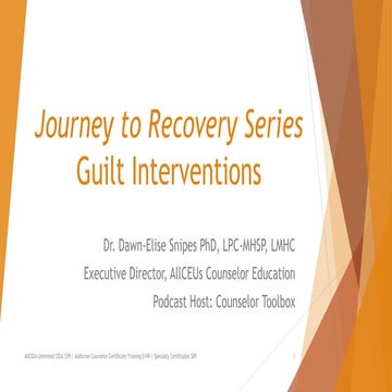 Guilt: Journey to Recovery Series | PPT
