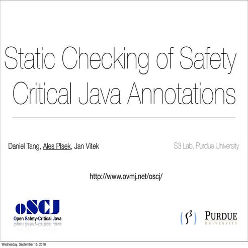 Static Checker for Safety-Critical Java Annotations | PDF