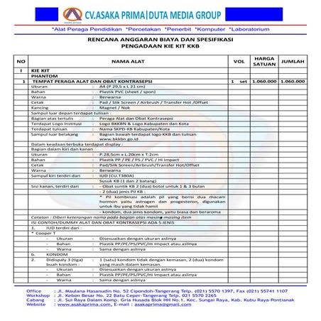 Jual kie kit kkb kie kependudukan dak BKKBN 2015 | PDF
