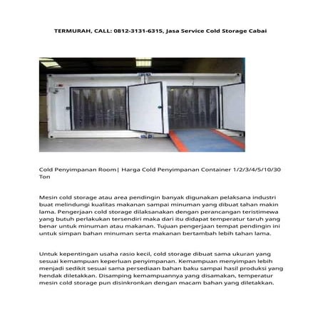 Cold Storage Design | PDF