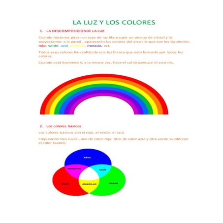 La luz y los colores Juan | DOCX
