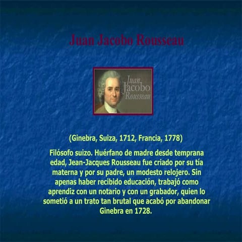 Juan Jacobo Rousseau | PPT
