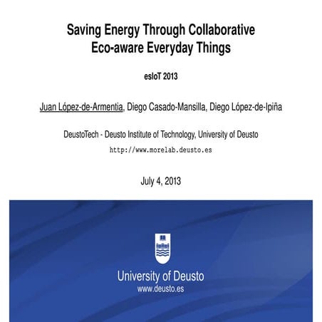 Saving Energy Through Collaborative Eco-aware Everyday Things | PDF