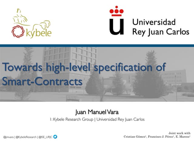 Towards High Level Specification Of Smart Contracts Pdf Programming