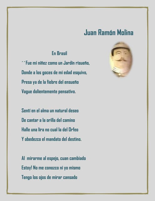 Juan ramón molina poemas