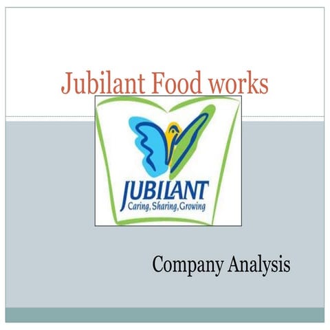 Jubilant foodworks company analysis | PPTX