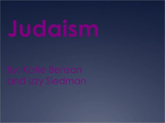 7 characteristics of judaism | PPTX