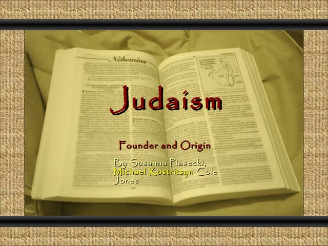7 characteristics of judaism | PPTX
