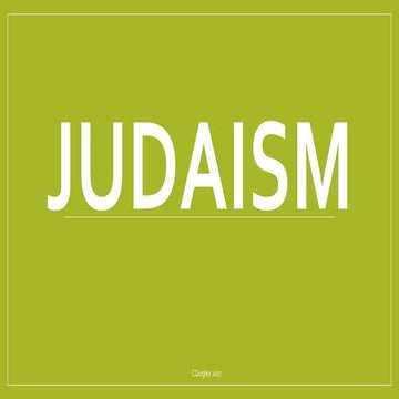 Judaism | PPTX | Judaism | Religion & Spirituality