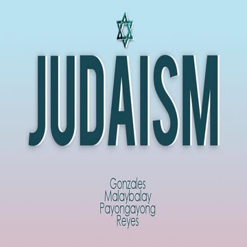 JUDAISM POWERPOINT PRESENTATION - THEOLOGY | PDF
