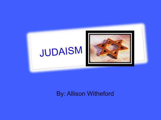 7 characteristics of judaism | PPTX