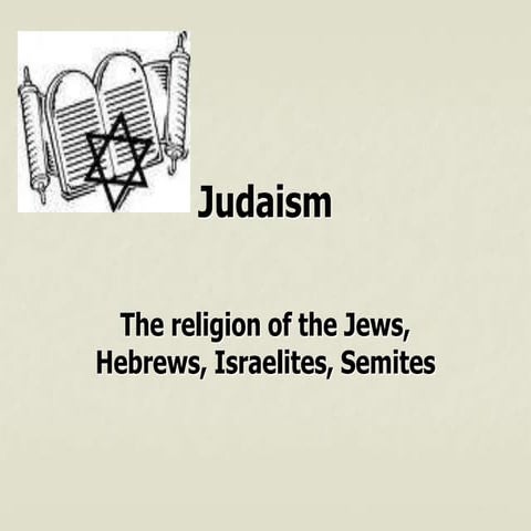 Judaism lecture outline | PPTX