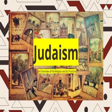 Judaism: The Covenant, Tradition, and Identity of the Jewish Faith | PPTX
