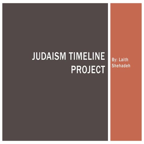 Judaism timeline project | PPTX