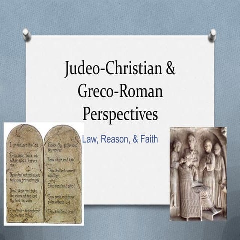 Judeo christian & greco-roman perspectives | PPTX