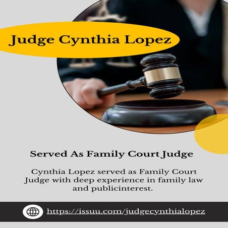 Judge Cynthia Lopez - Served As Family Court Judge | PDF