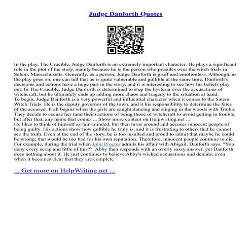 Judge Danforth Power Quotes