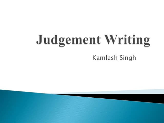 Judgement writing sample of criminal and civil | DOCX