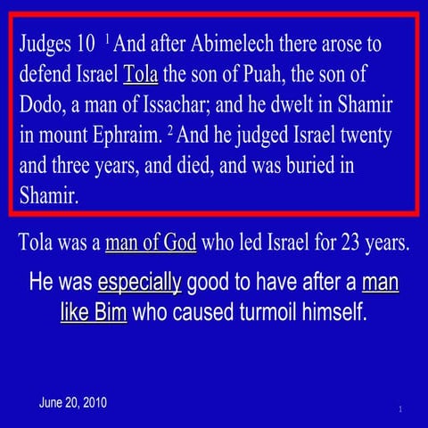 Judges 10 | PPT