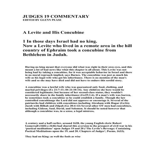 Judges 19 commentary | PDF