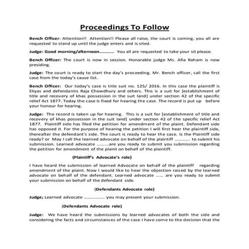 Judges role final in civil suit | PDF