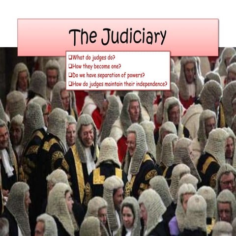 Judges (role and qualifications) 2013 | PPTX