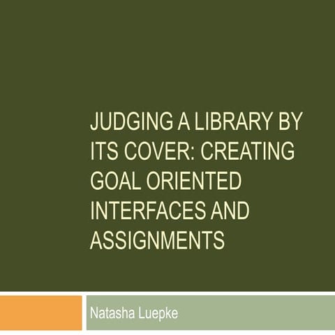 Judging A Library By Its Cover | PPT