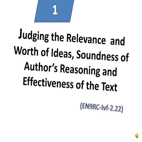 Judging the Relevance and Worth of Ideas2,.pptx